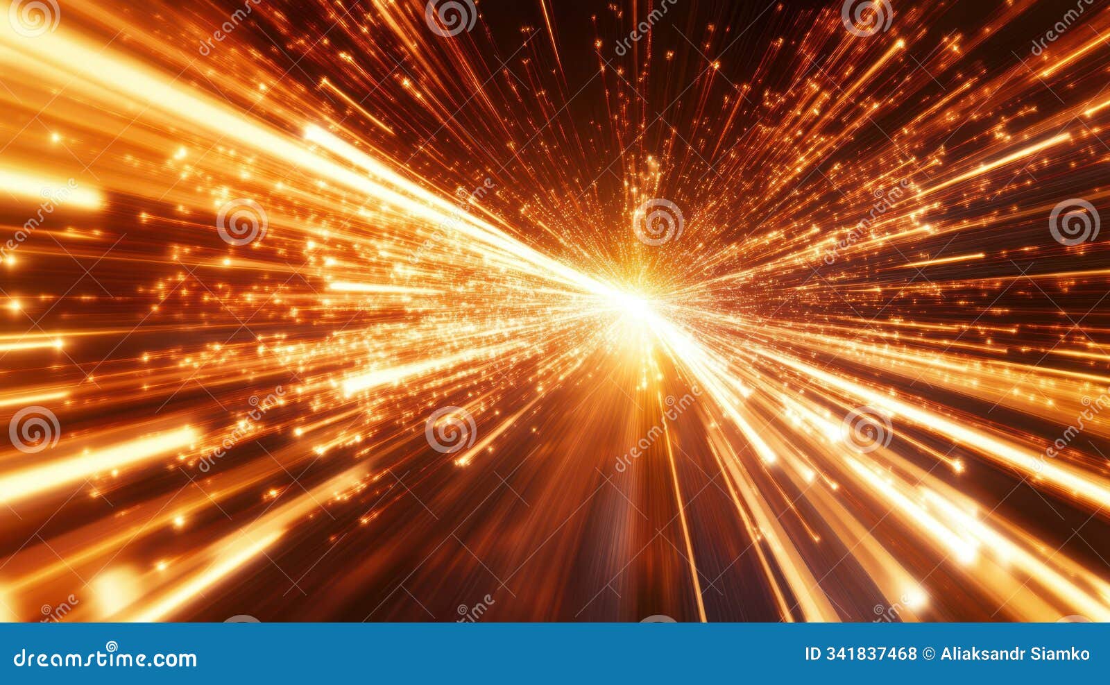 Fast Moving Light Trails with Glowing Flares Symbolizing Innovation ...