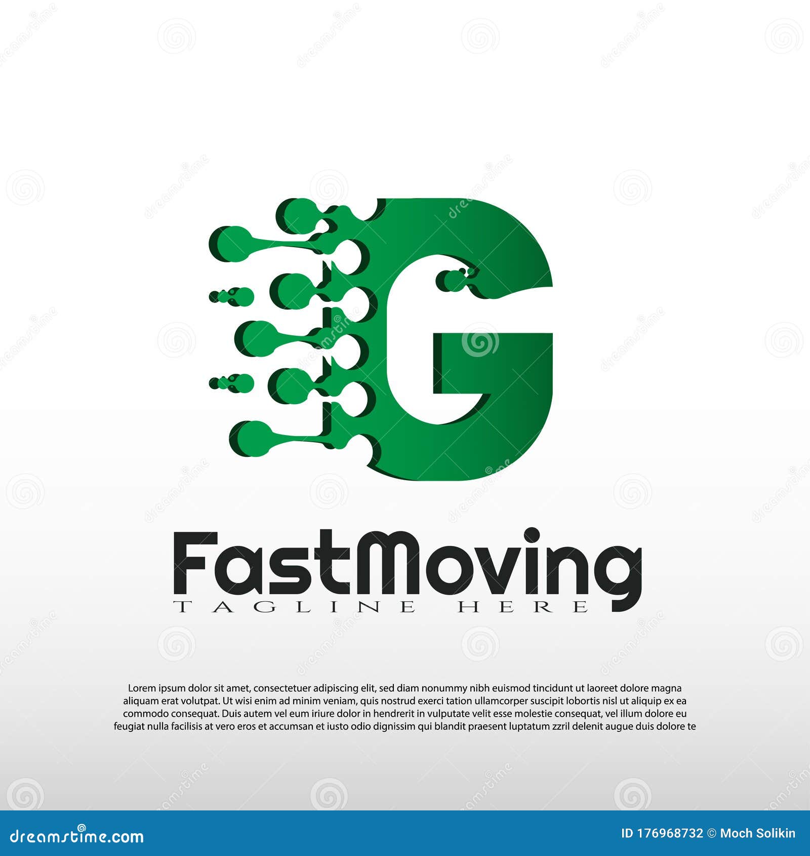 Fast Moving Logo with Initial G Letter Concept. Movement Sign ...