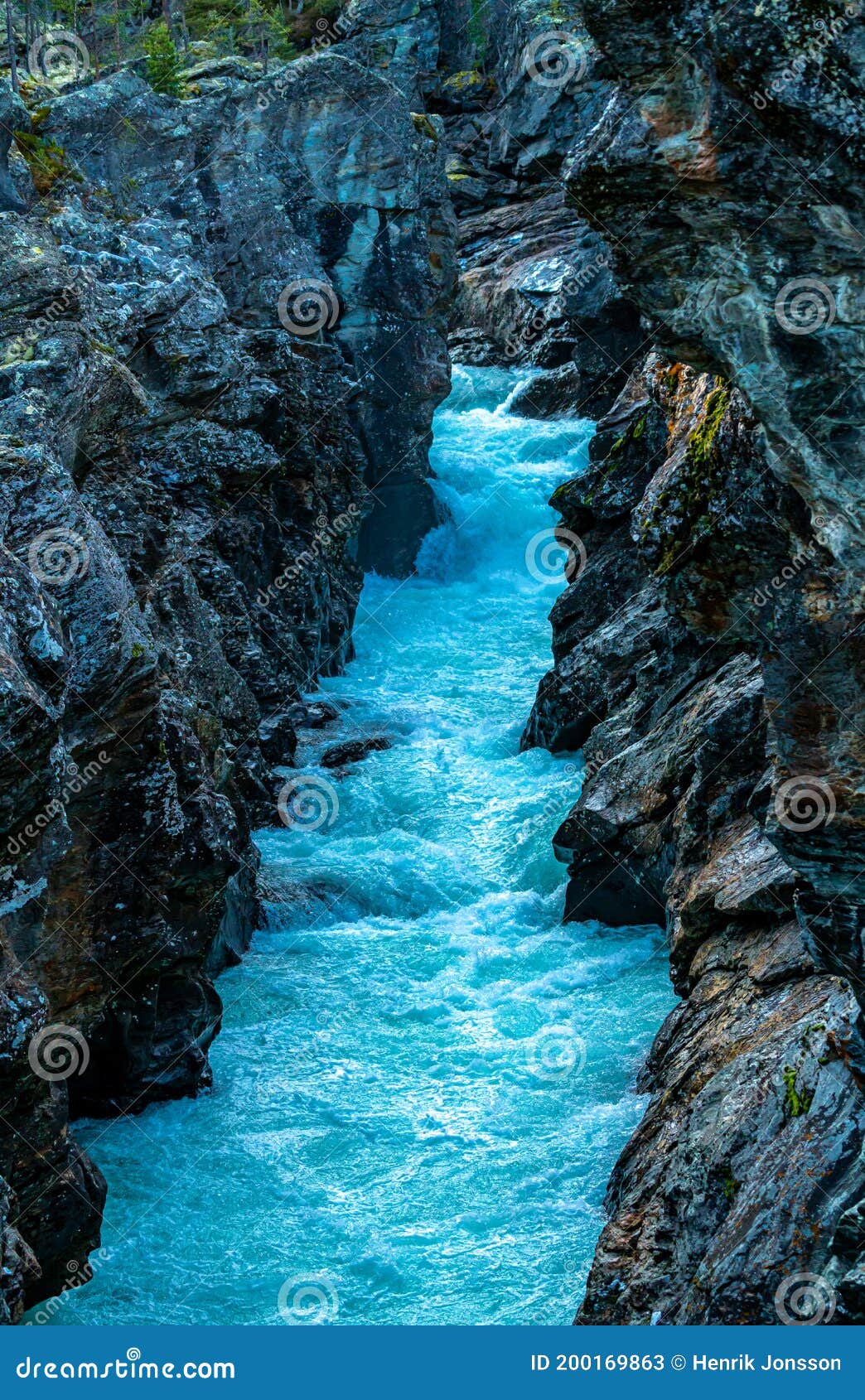 Fast Moving River through Cliffs Stock Image - Image of green, cliffs ...
