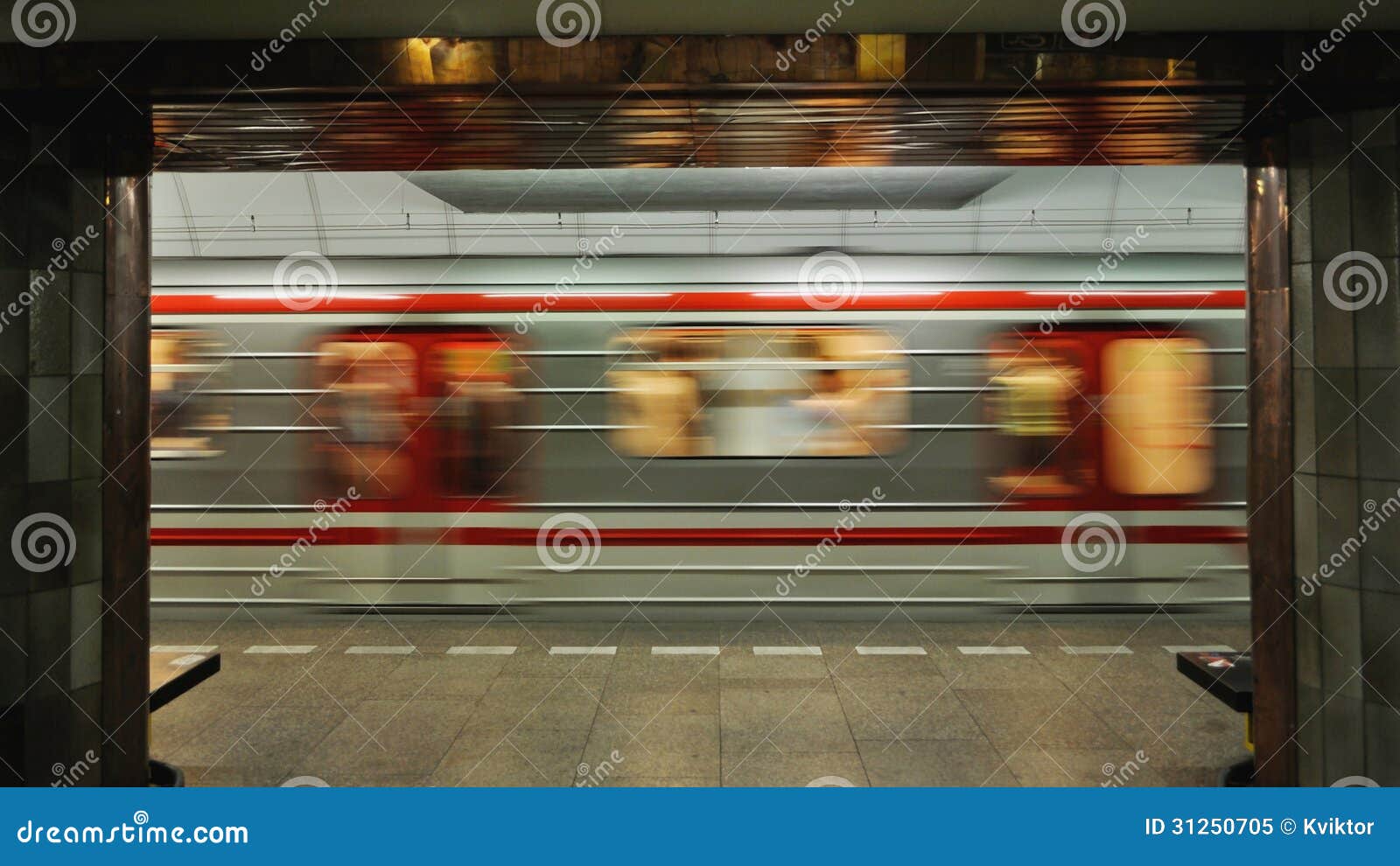 Fast moving subway train stock image. Image of europe - 31250705