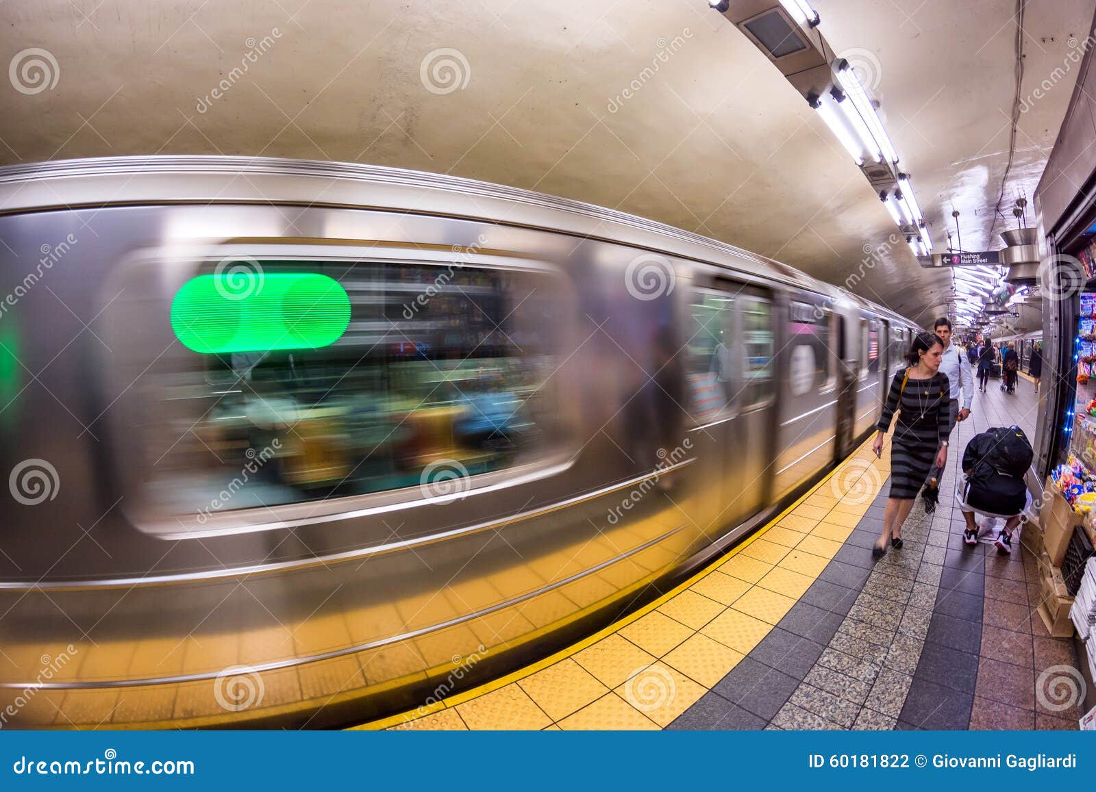 Fast Moving Subway Train in New York Subway Editorial Photography ...