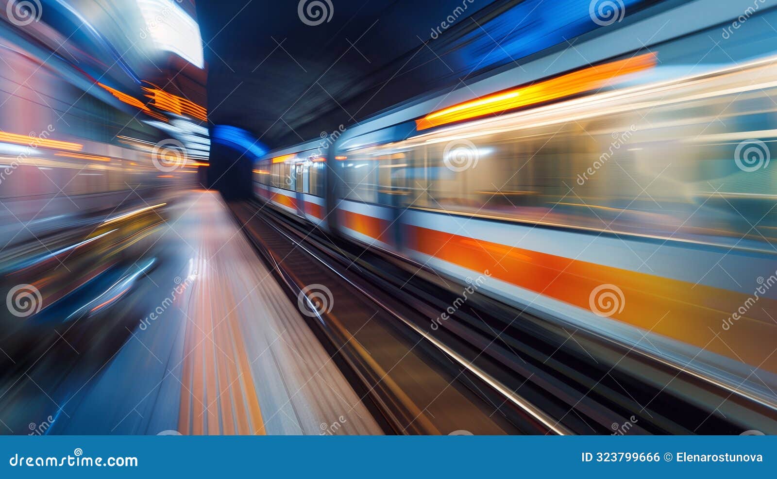 A fast moving train, stock photo. Image of transportation - 323799666