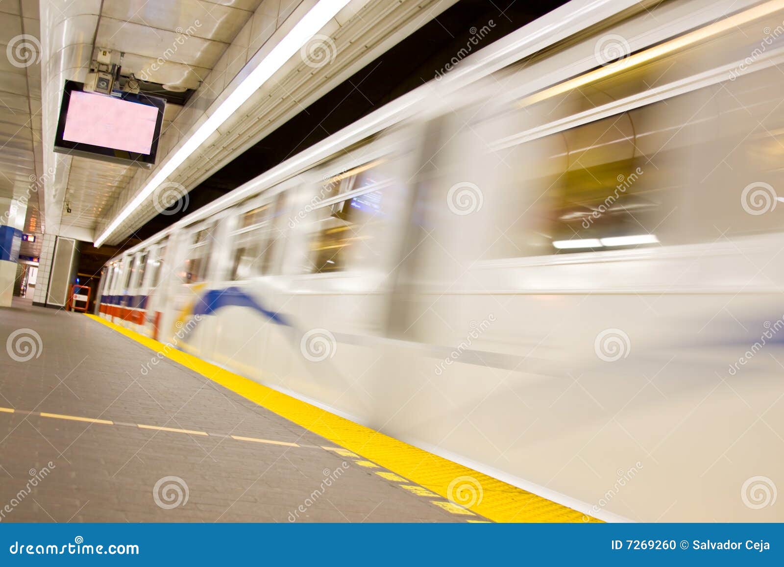 Fast Moving Train at Platform Stock Photo - Image of creative, evening ...