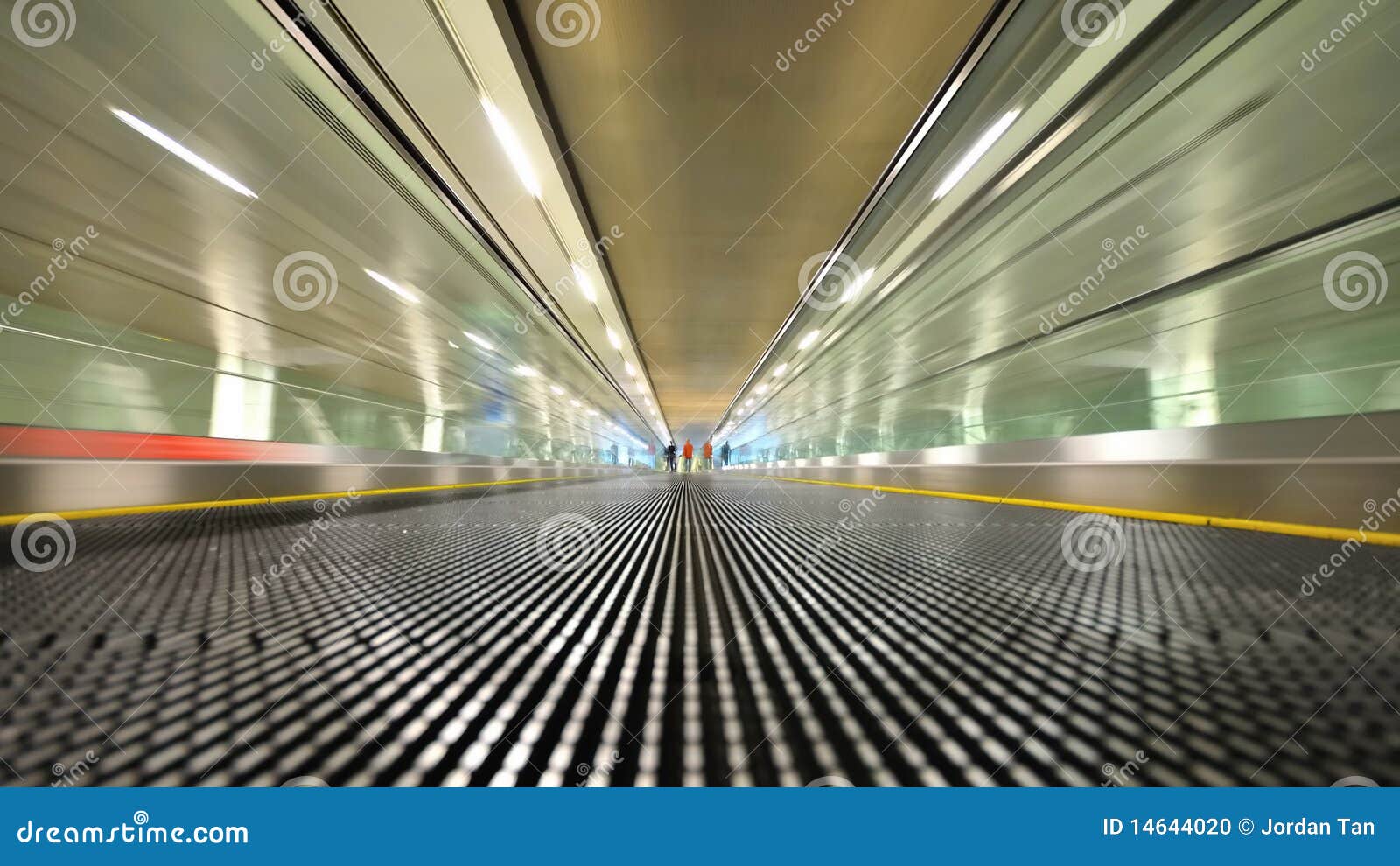 Fast moving travelator stock photo. Image of walkway - 14644020