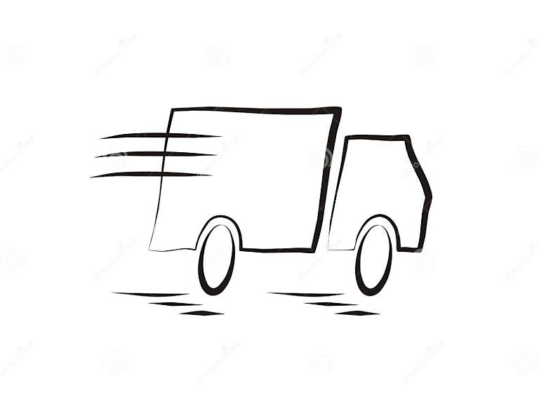 Fast moving truck stock vector. Illustration of wheel, heavy - 821021