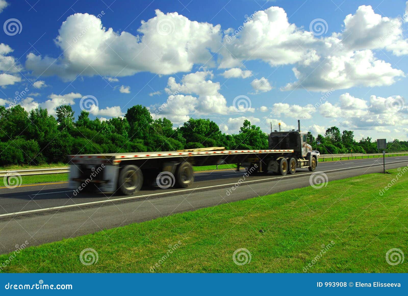 Fast moving truck stock photo. Image of deliver, road, industrial - 993908