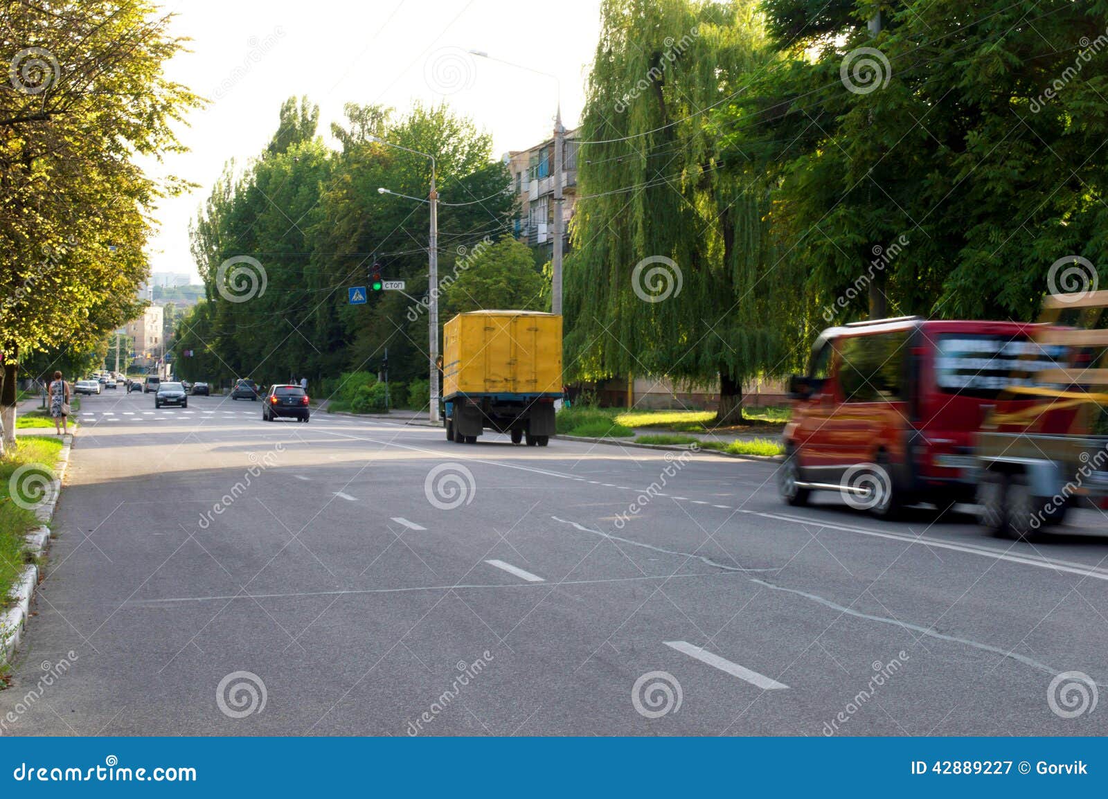 Fast-moving Vehicles on the Highway in the Streets Editorial ...
