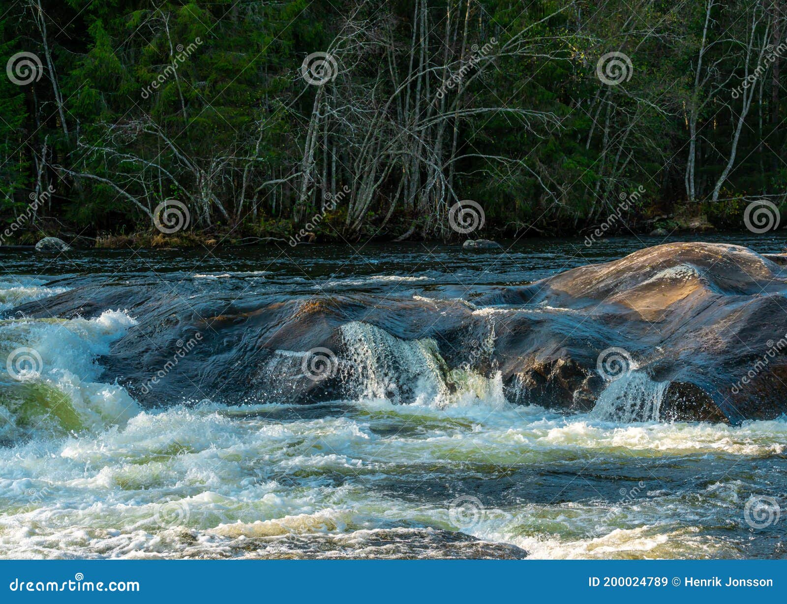 Fast Moving Water in a River Stock Image - Image of powerful, moving ...