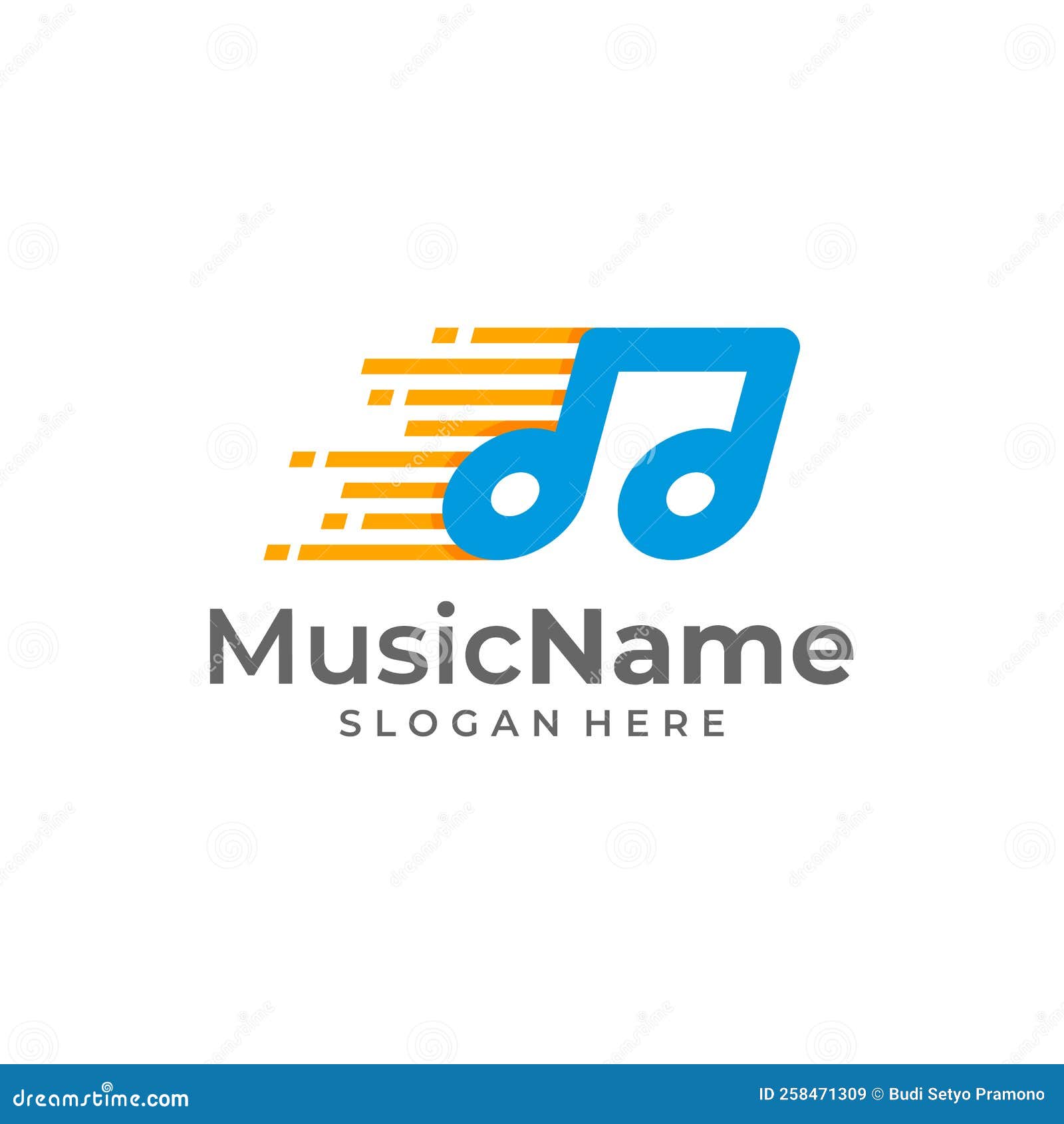 Fast Music Logo Template Design Vector, Emblem, Design Concept ...