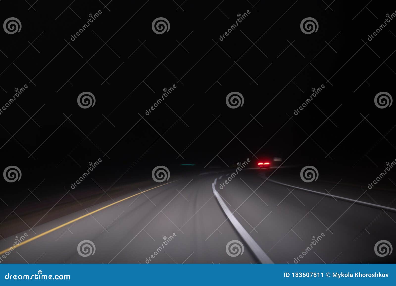 Fast Night Driving on Highway Stock Image - Image of highway, blur ...
