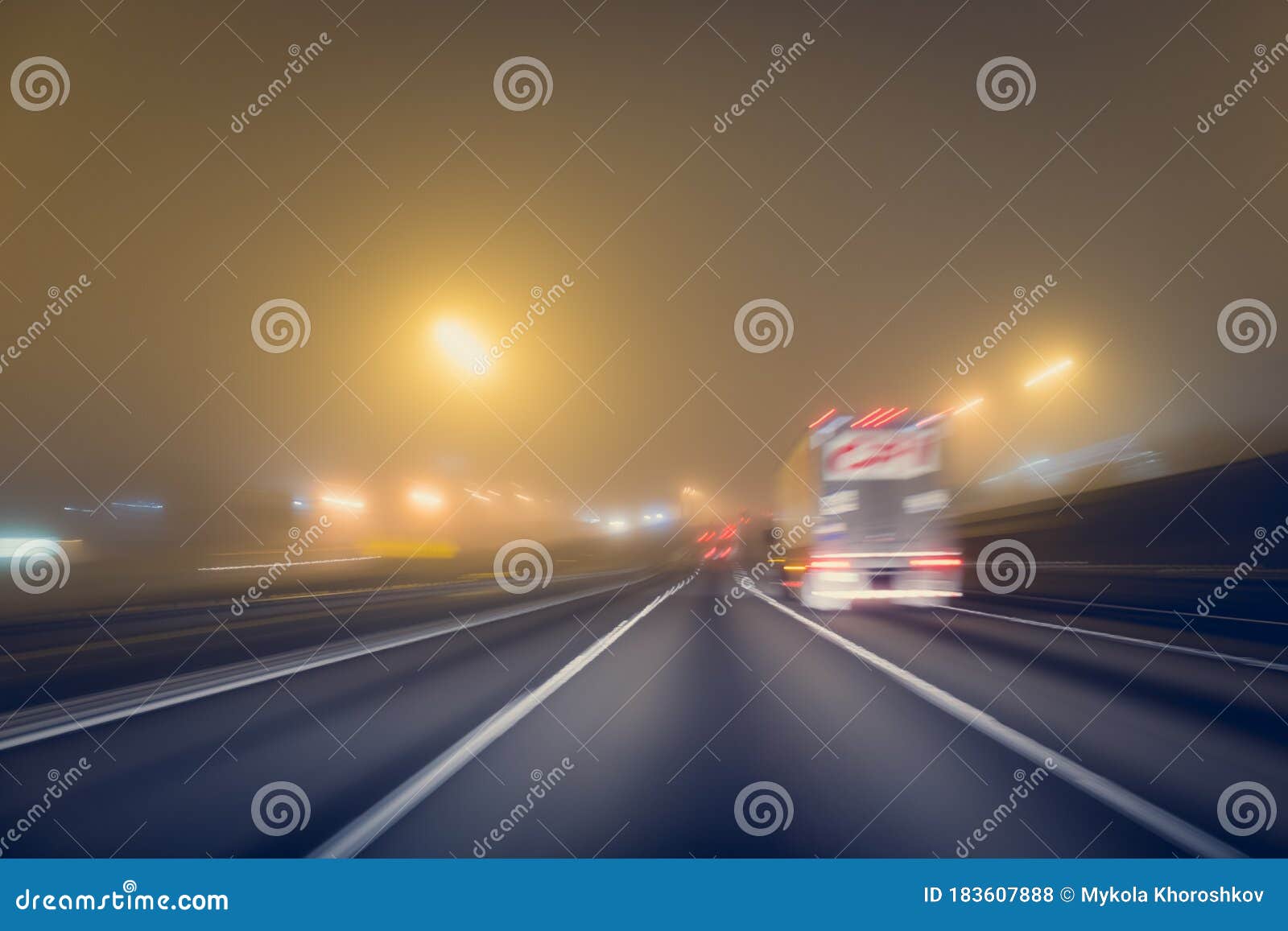 Fast Night Driving on Highway Stock Photo - Image of light, outdoor ...