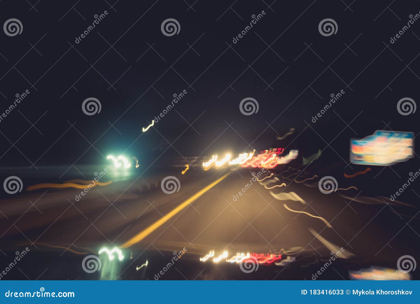Fast Night Driving on Highway Stock Image - Image of view, fast: 183416033
