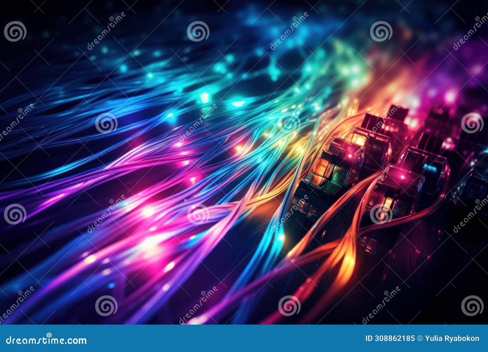 Fast Optic Cable Internet Connection. Generate Ai Stock Image - Image ...