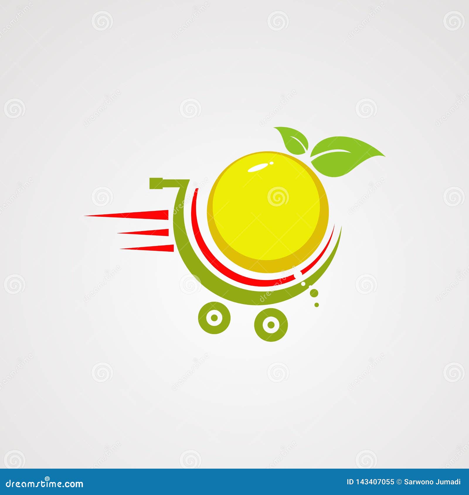 Fast Orange Fruit on Trolly Logo Vector, Icon, Element, and Template ...