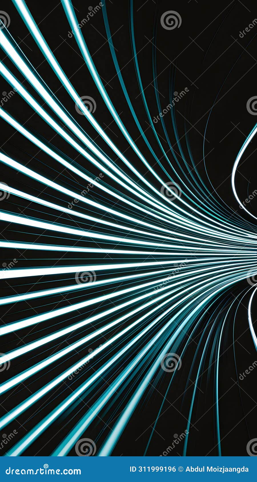 Fast Paced Blue Light Stripes Dynamic Movement on Dark Background Stock ...