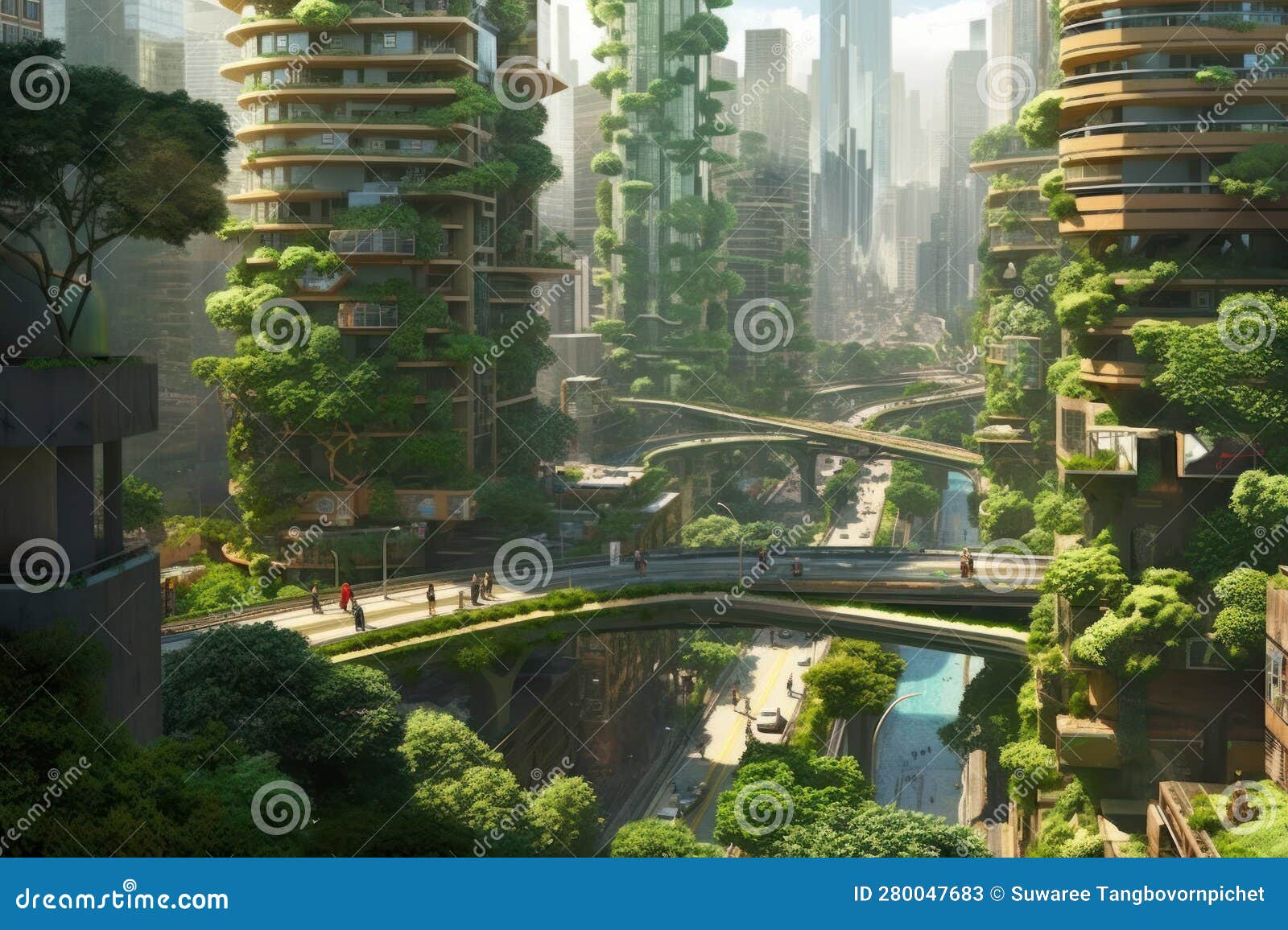 Fast Paced and Ever Changing Landscape of a Eco City Environment Stock ...