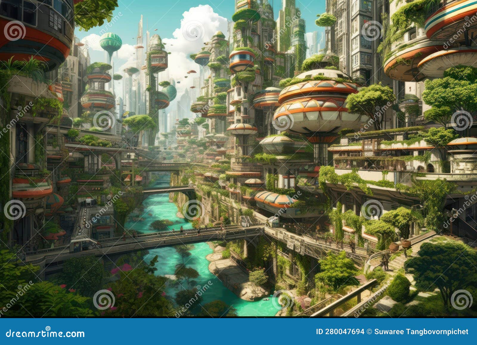 Fast Paced and Ever Changing Landscape of a Eco City Environment Stock ...
