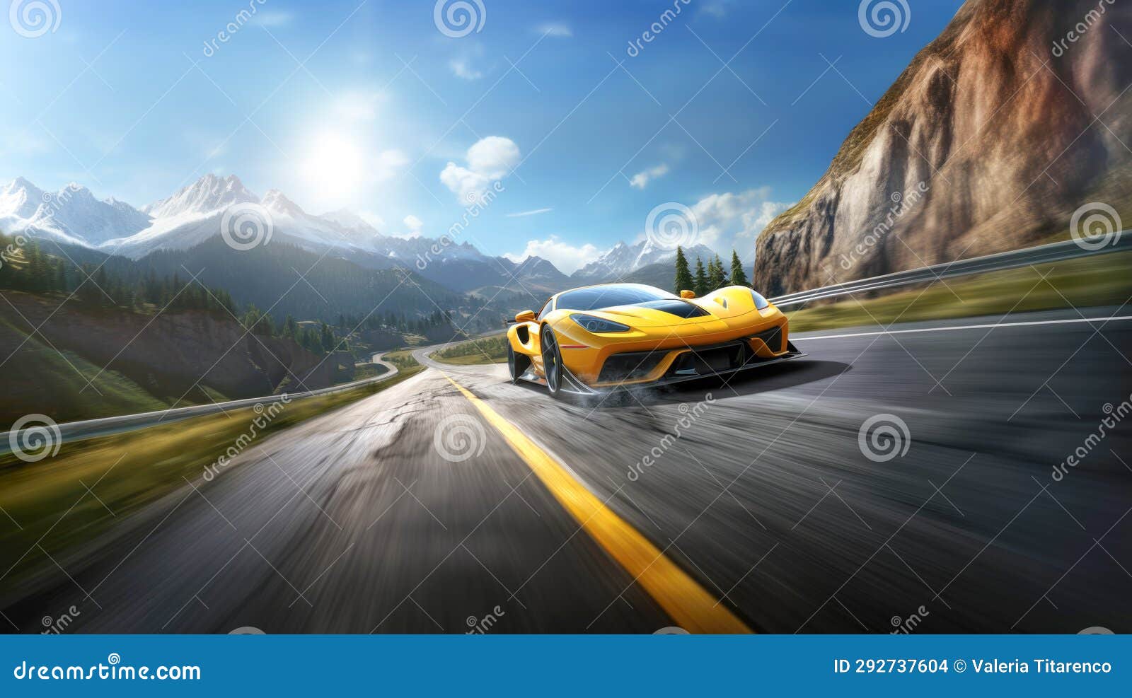 Fast-paced Racecar Action. Realistic Racing Simulation Stock Photo ...