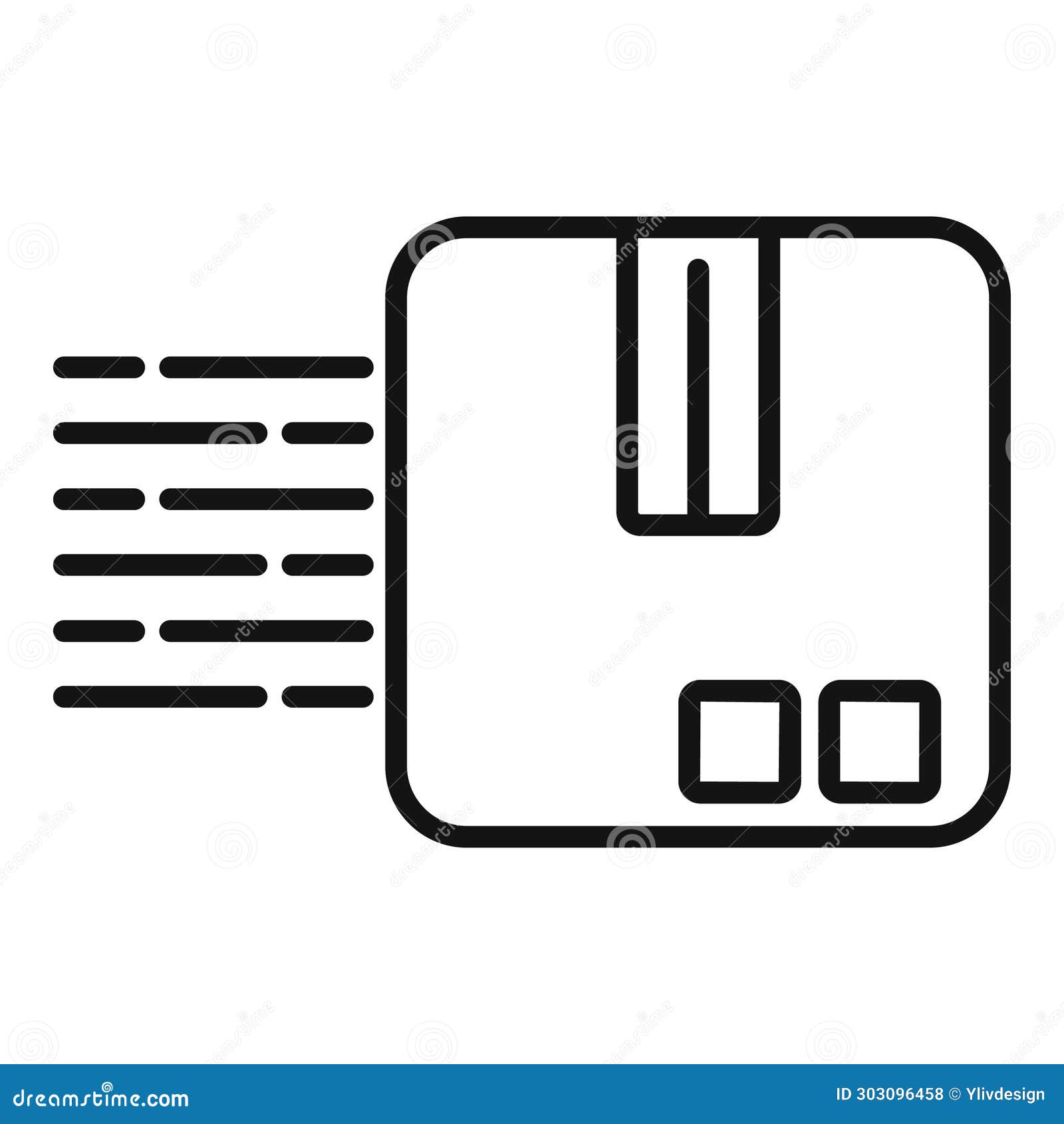 Fast Pack Delivery Parcel Icon Outline Vector. Work Scale Run Stock ...