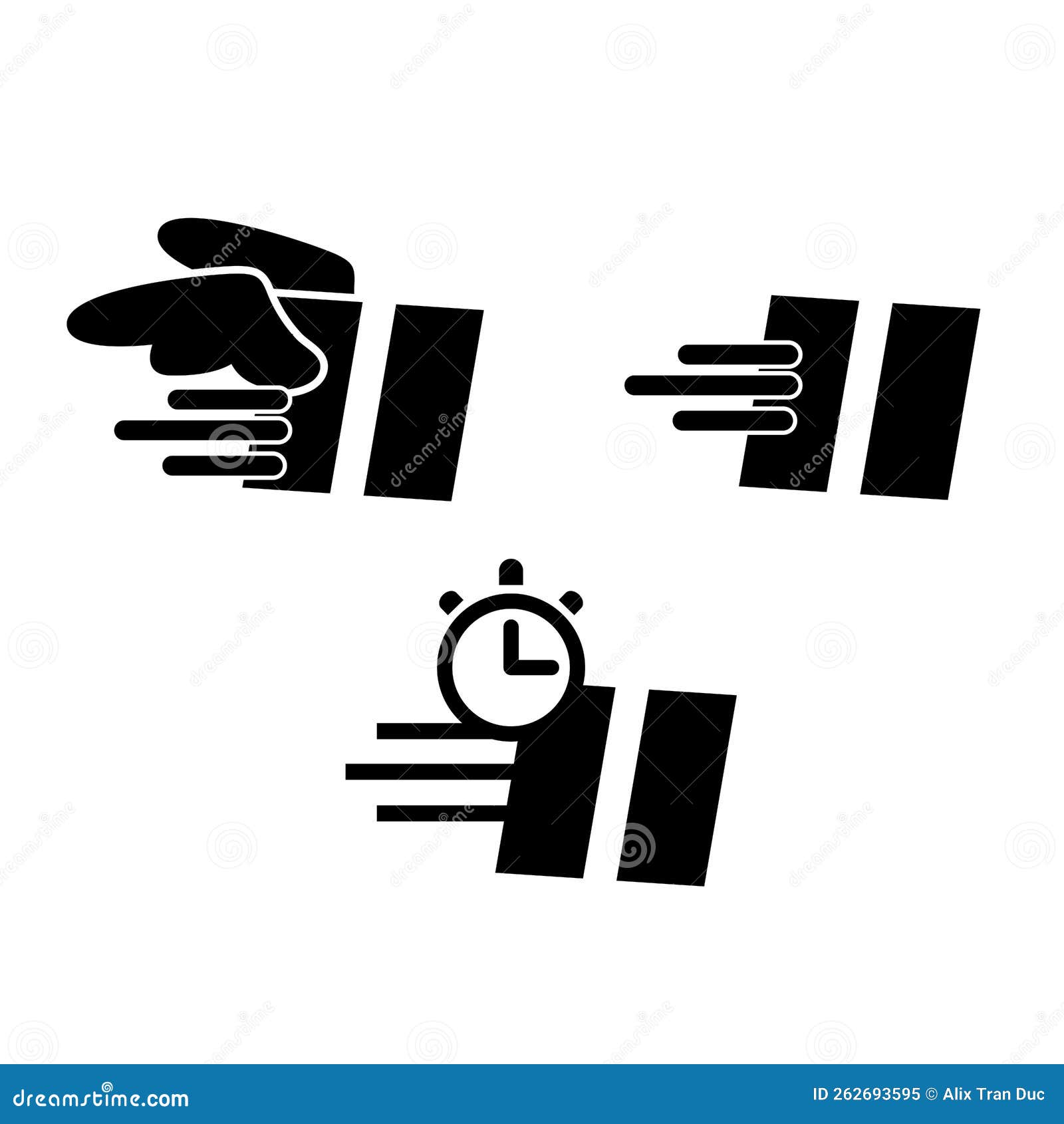 Fast Package Delivery Service Icons Set Parcel Box with Wings Stock ...