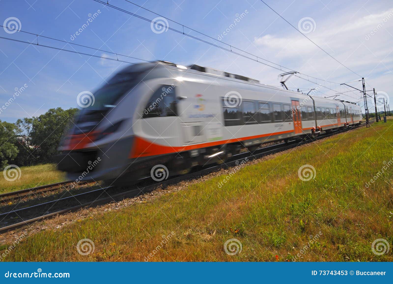 Fast Passenger Train On The Trans-Siberian Railway Stock Photography ...