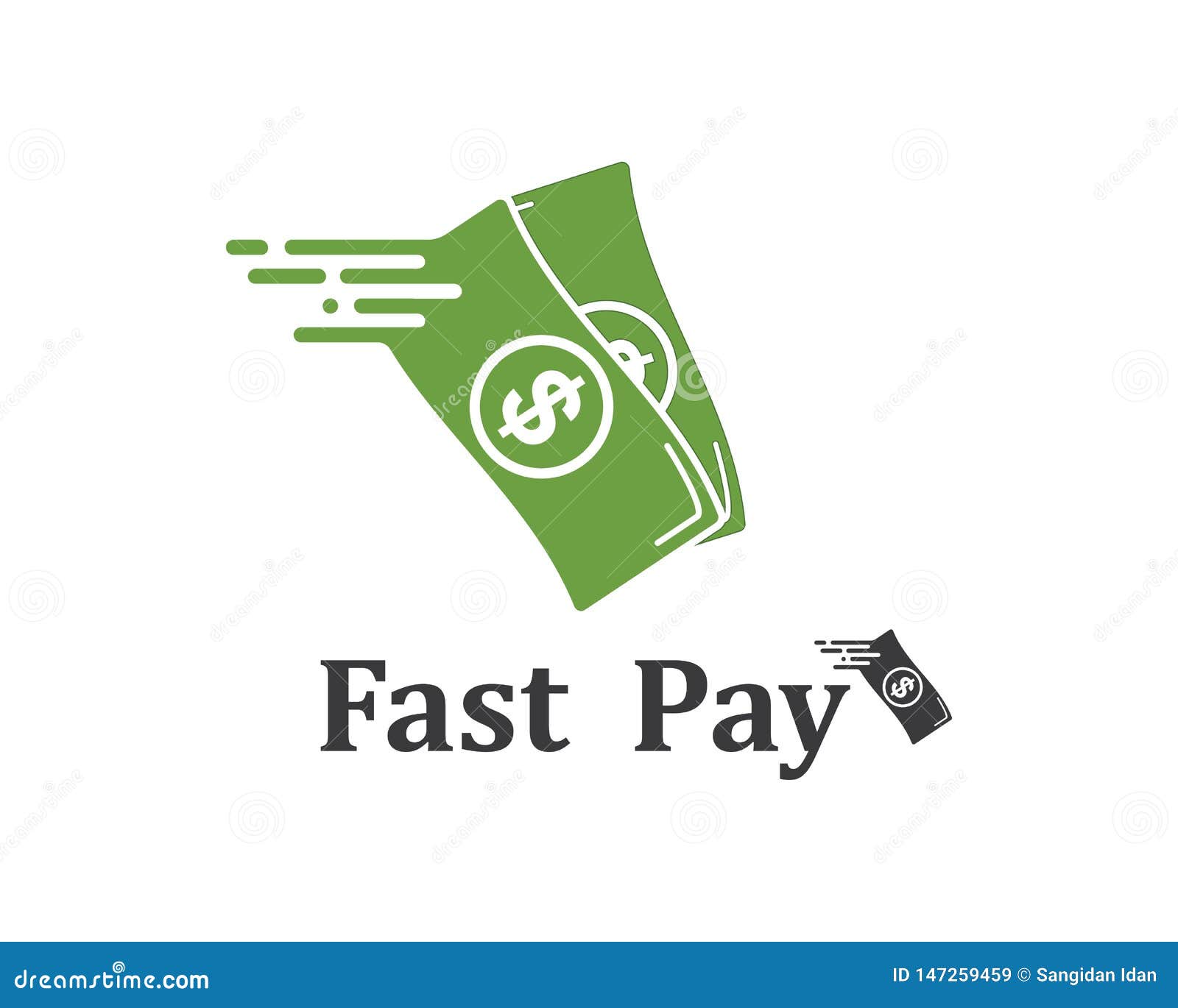 Fast pay logo icon vector stock vector. Illustration of quick - 147259459