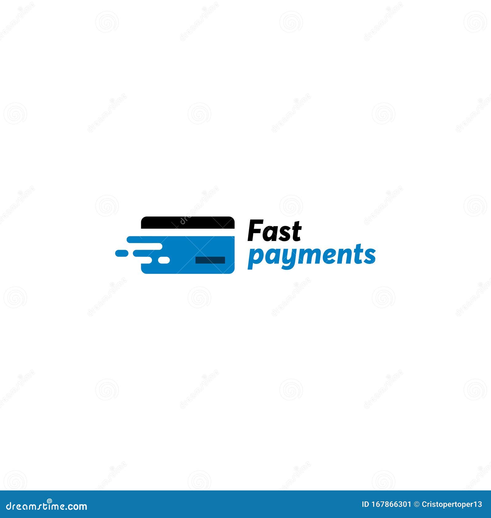 Fast Payment Card Logo Vector Stock Vector - Illustration of internet ...