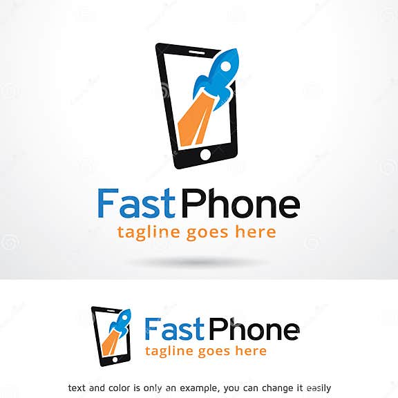 Fast Phone Logo Template Design Vector Stock Vector - Illustration of ...