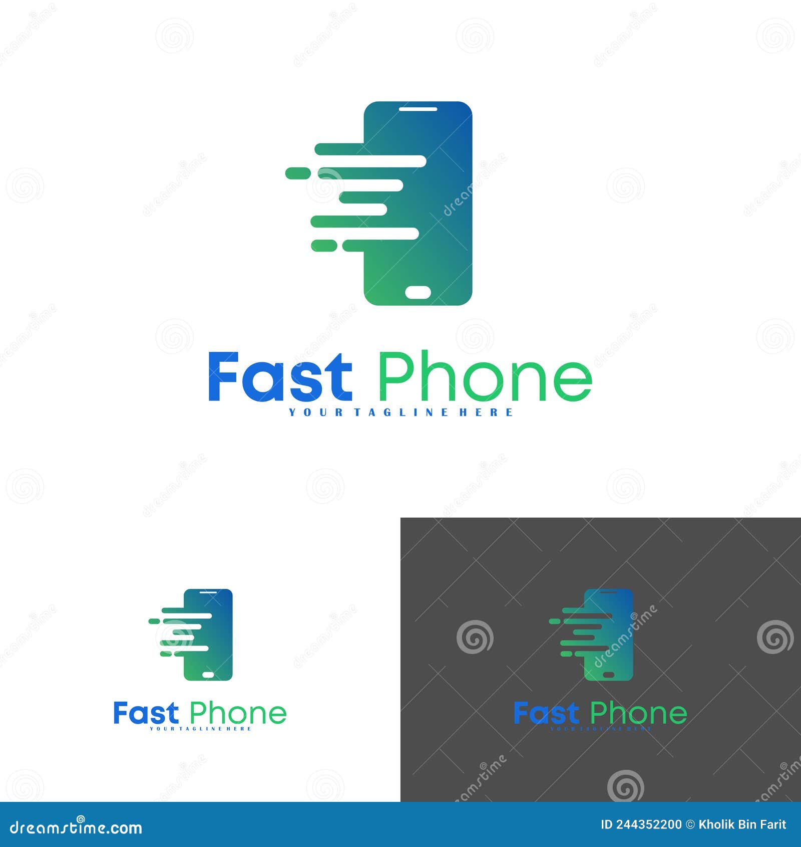 Fast Phone Logo Vector Design Template Stock Vector - Illustration of ...