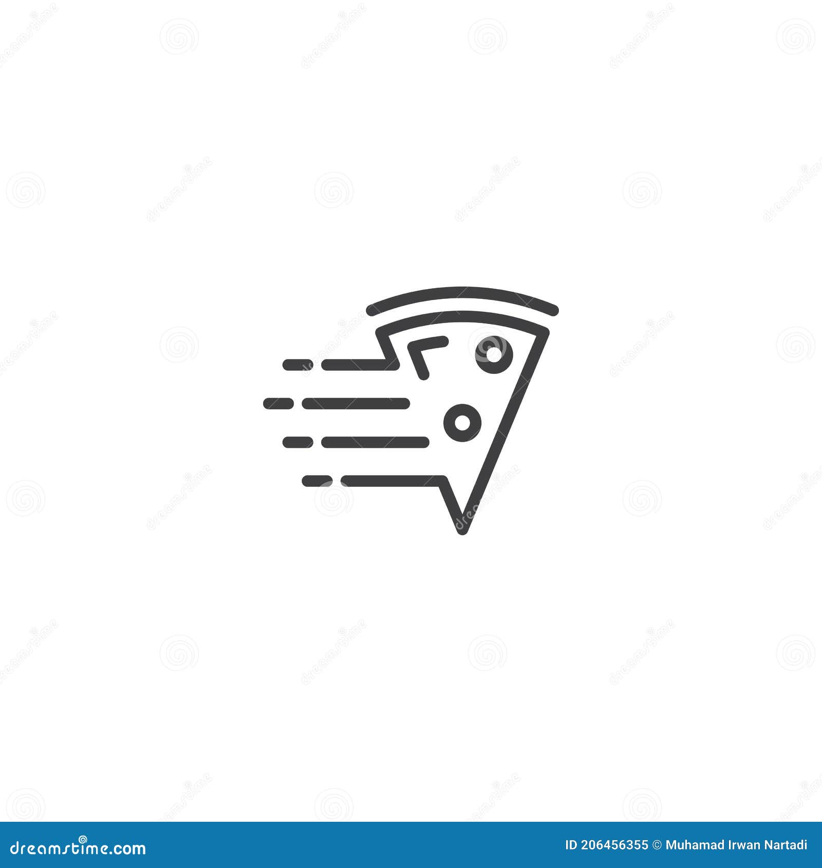Fast Pizza. Vector Logo Icon Template Stock Vector - Illustration of ...