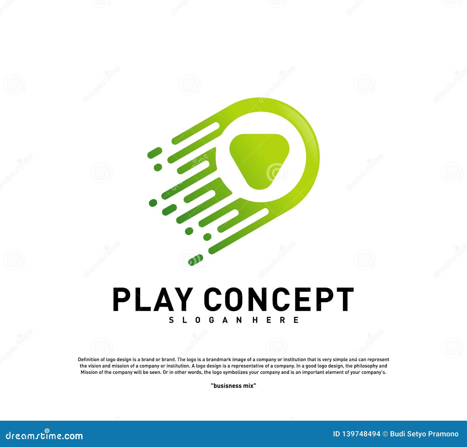 Fast Play Logo Design Concept. Play Tech Logo Template Vector Stock ...