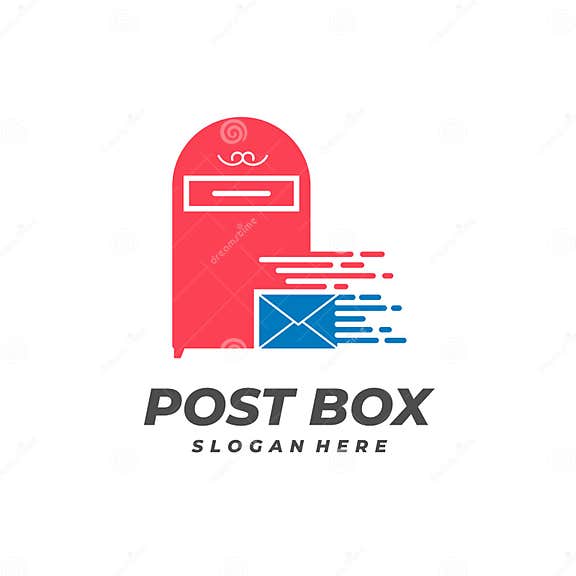 Fast Post Box Logo Vector Template, Creative Post Box Logo Design ...