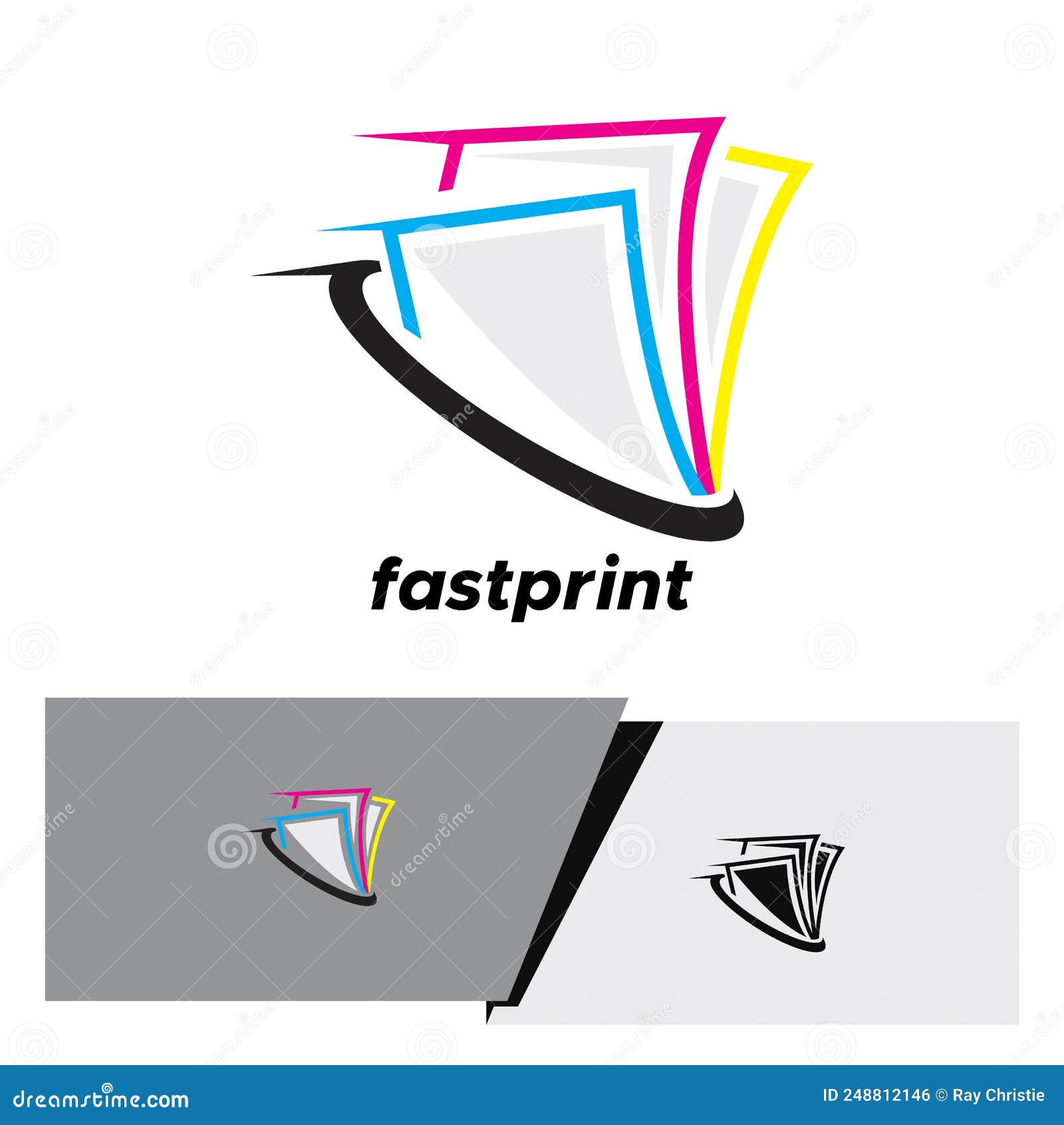 Fast print logo stock vector. Illustration of digital - 248812146