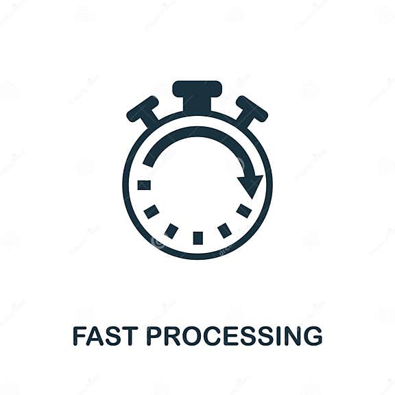Fast Processing Icon. Simple Element from Data Organization Collection ...