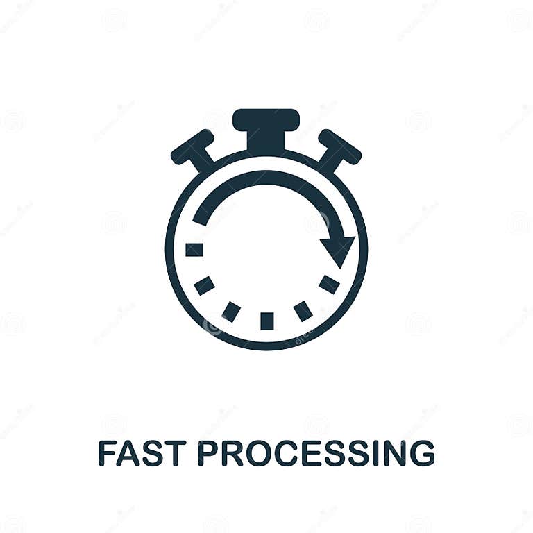 Fast Processing Icon. Simple Element from Data Organization Collection ...