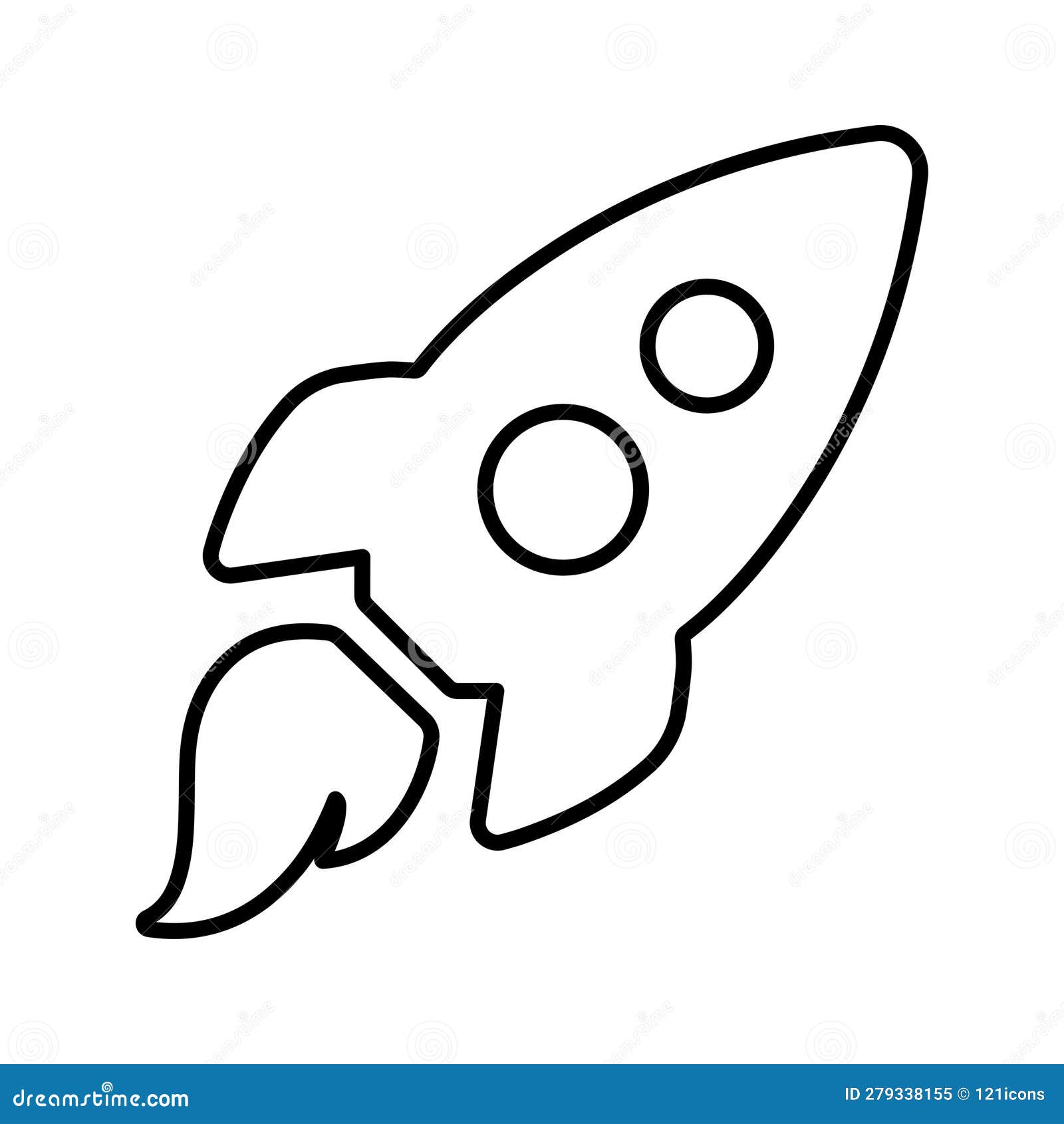 Fast, Project Launch, Start Up Outline Icon Stock Illustration ...