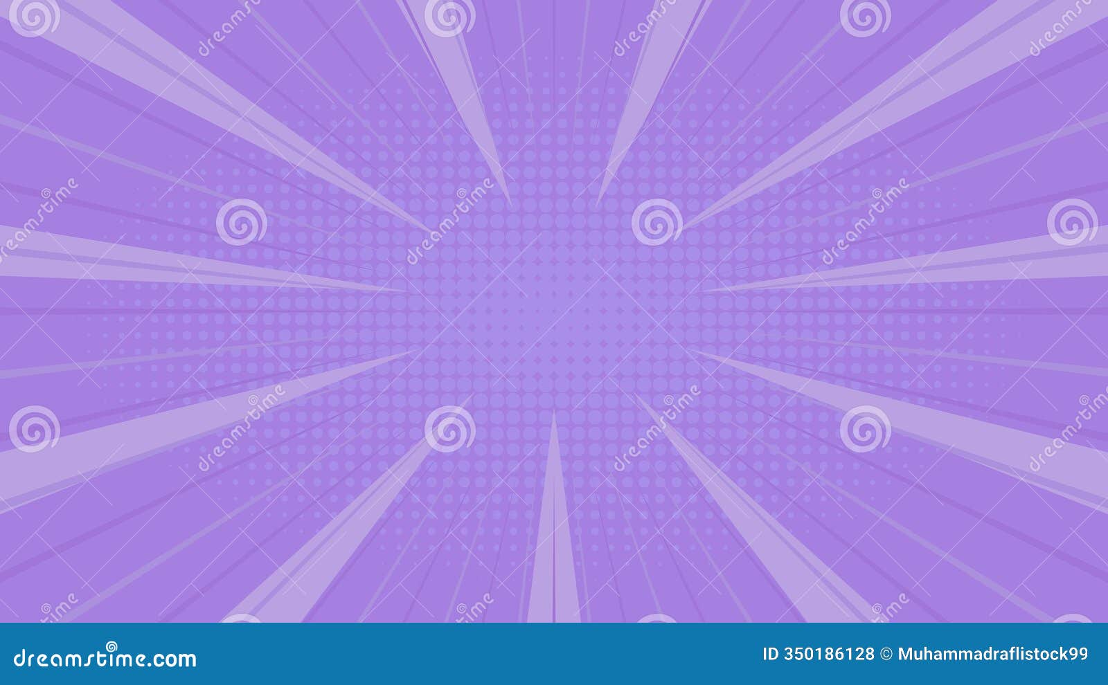Fast Purple Comic Background with Halftone Gradient and Pop. Vector ...