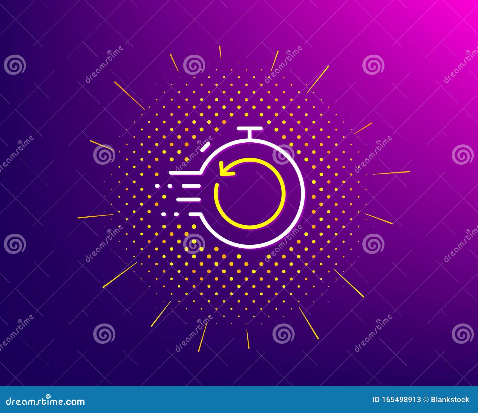 Fast Recovery Line Icon. Backup Data Sign. Restore Timer. Vector Stock ...