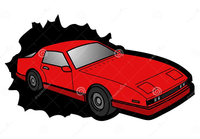 Fast red car stock vector. Illustration of design, driver - 24883026