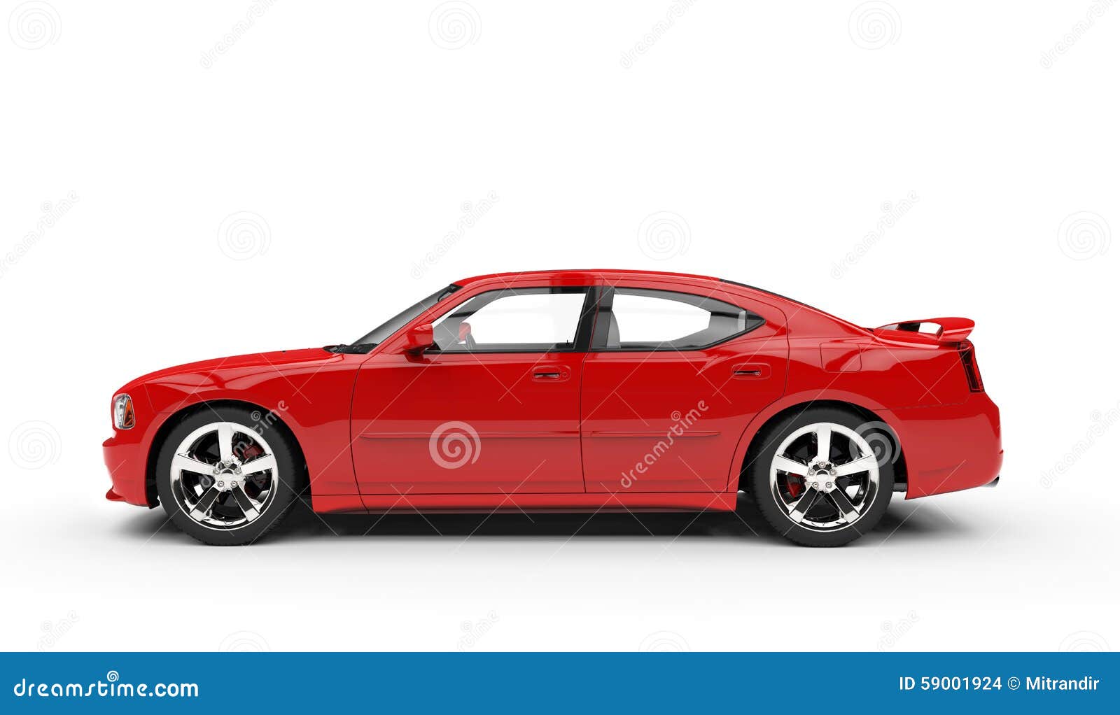 Fast Red Car - Right View stock photo. Image of class - 59001924