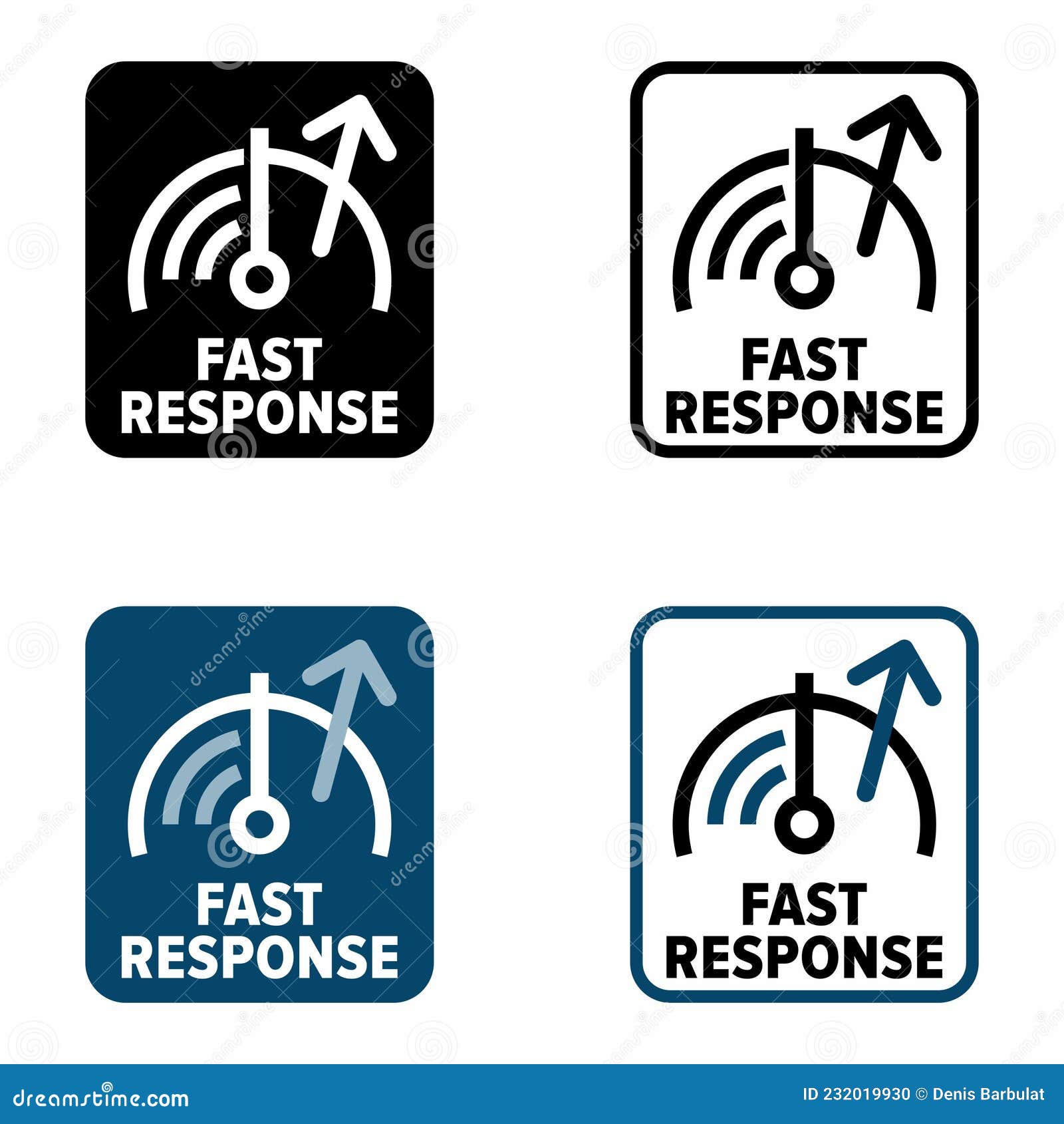 Fast Response Vector Information Sign Stock Vector - Illustration of ...