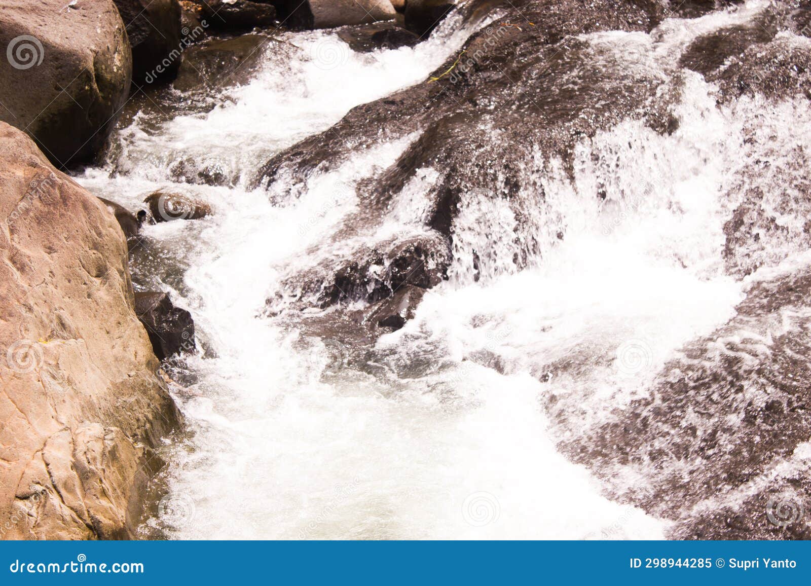 Fast River Flow with Rocky Background Stock Image - Image of ...