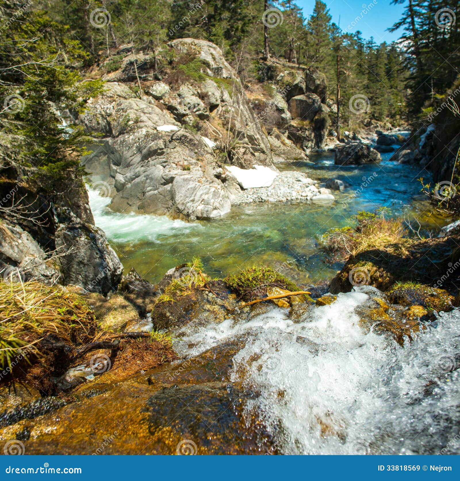 Fast river stock image. Image of outdoor, beautiful, hills - 33818569