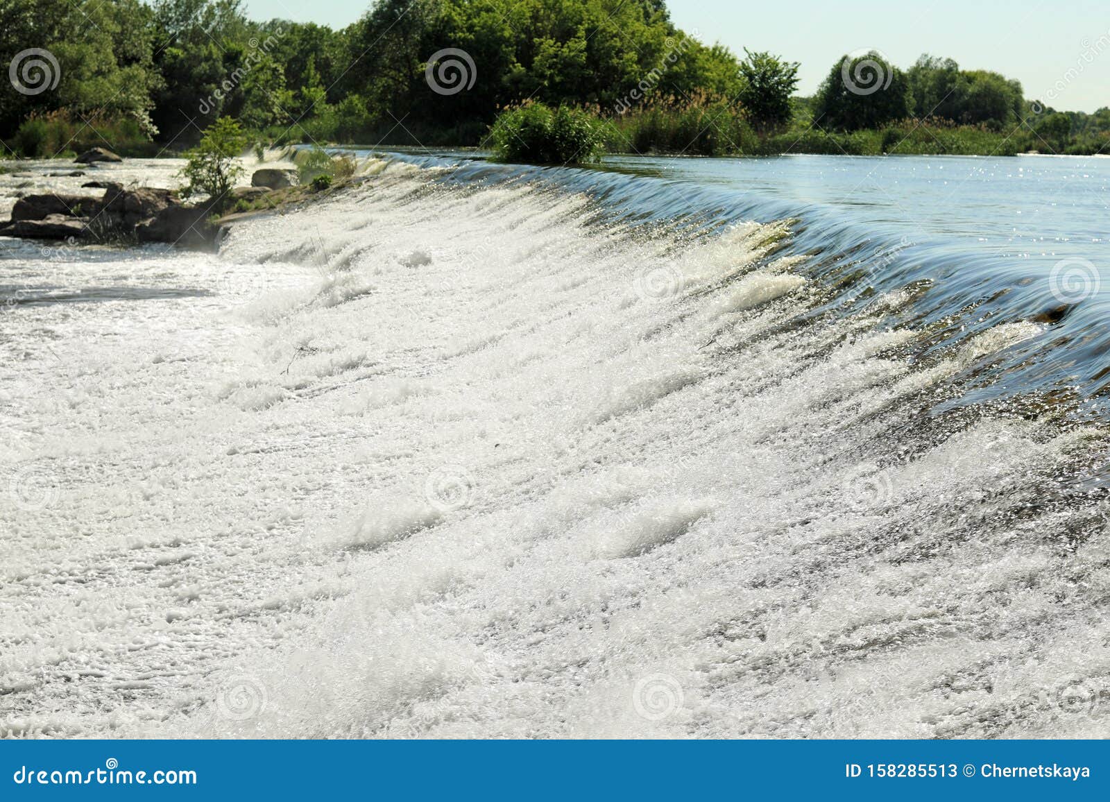 Fast river with rapids stock image. Image of hike, season - 158285513