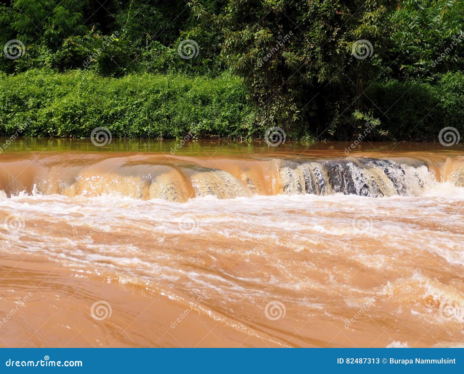 Fast river stream. stock image. Image of thailand, floods - 82487313