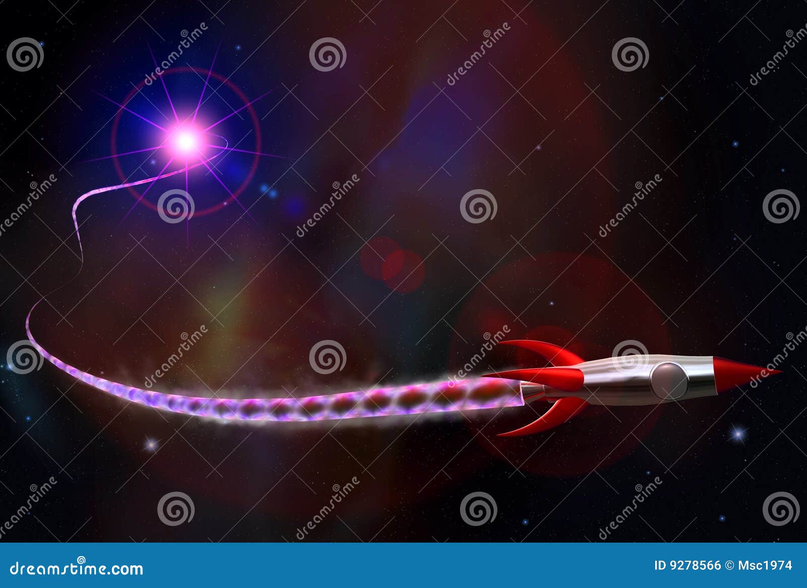 Fast Rocket stock illustration. Illustration of background - 9278566