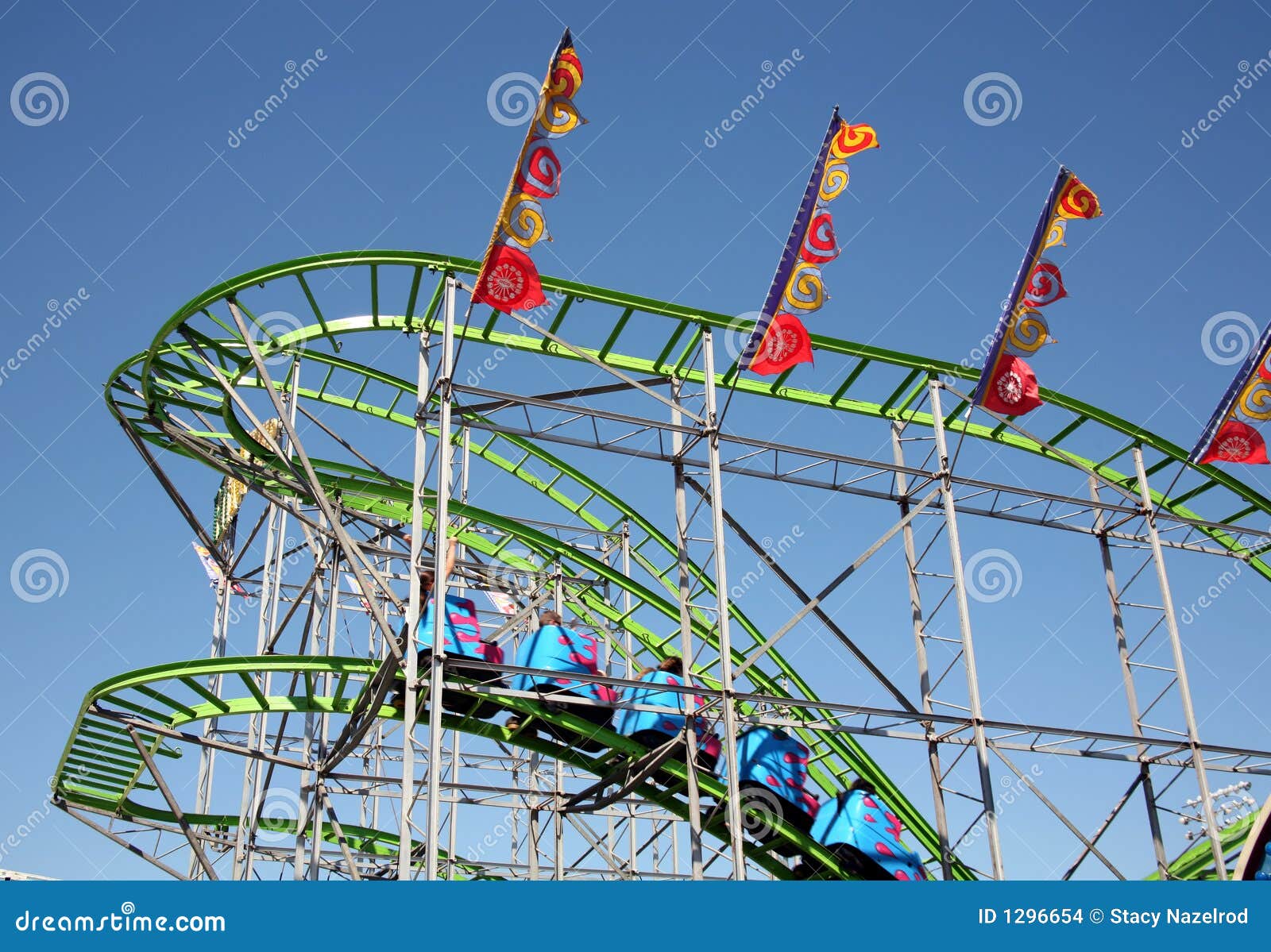 Fast roller coaster stock photo. Image of coaster, amusement - 1296654