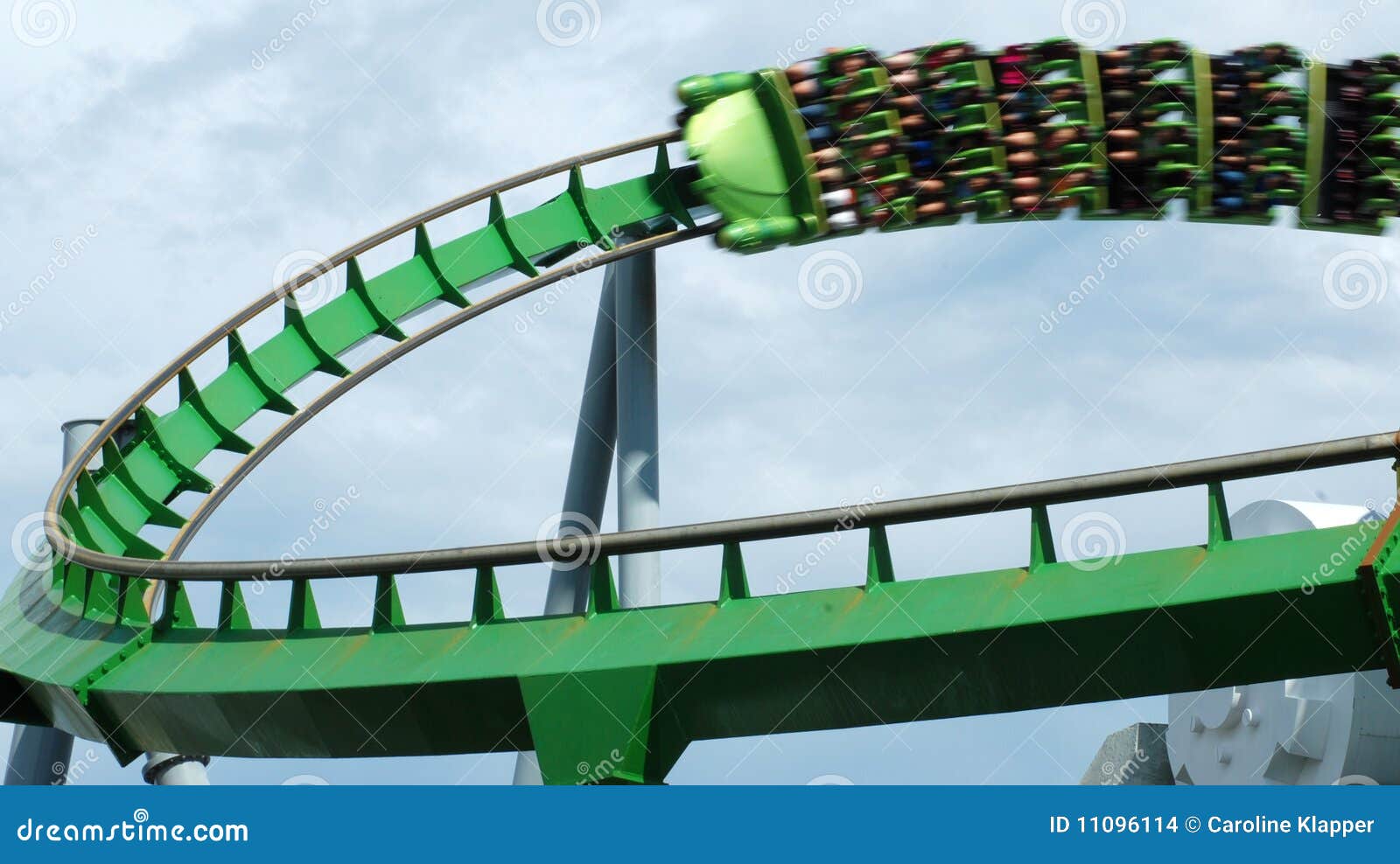 Fast Roller Coaster Ride stock photo. Image of steel - 11096114