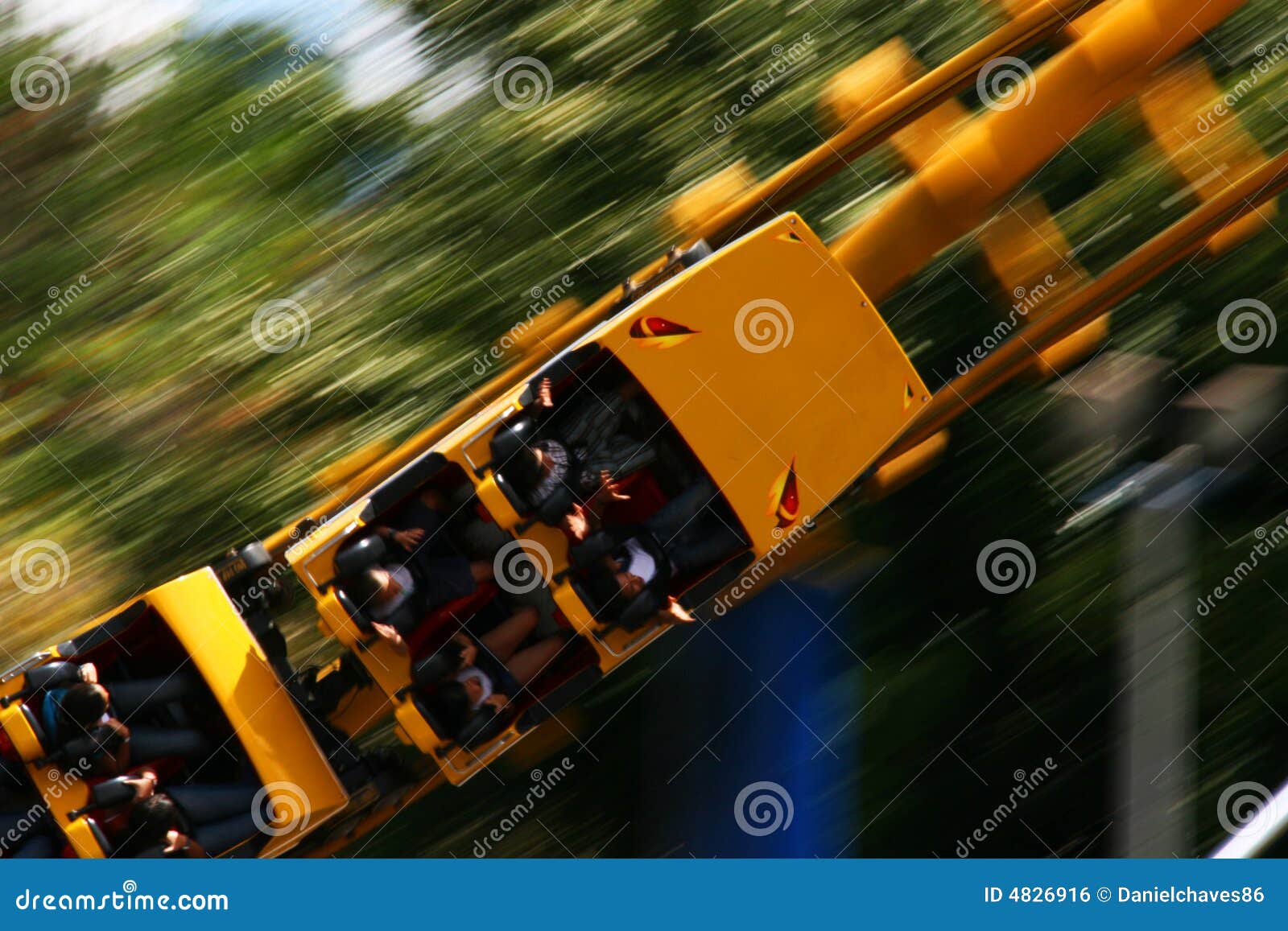 Fast Rollercoaster stock photo. Image of roller, park - 4826916
