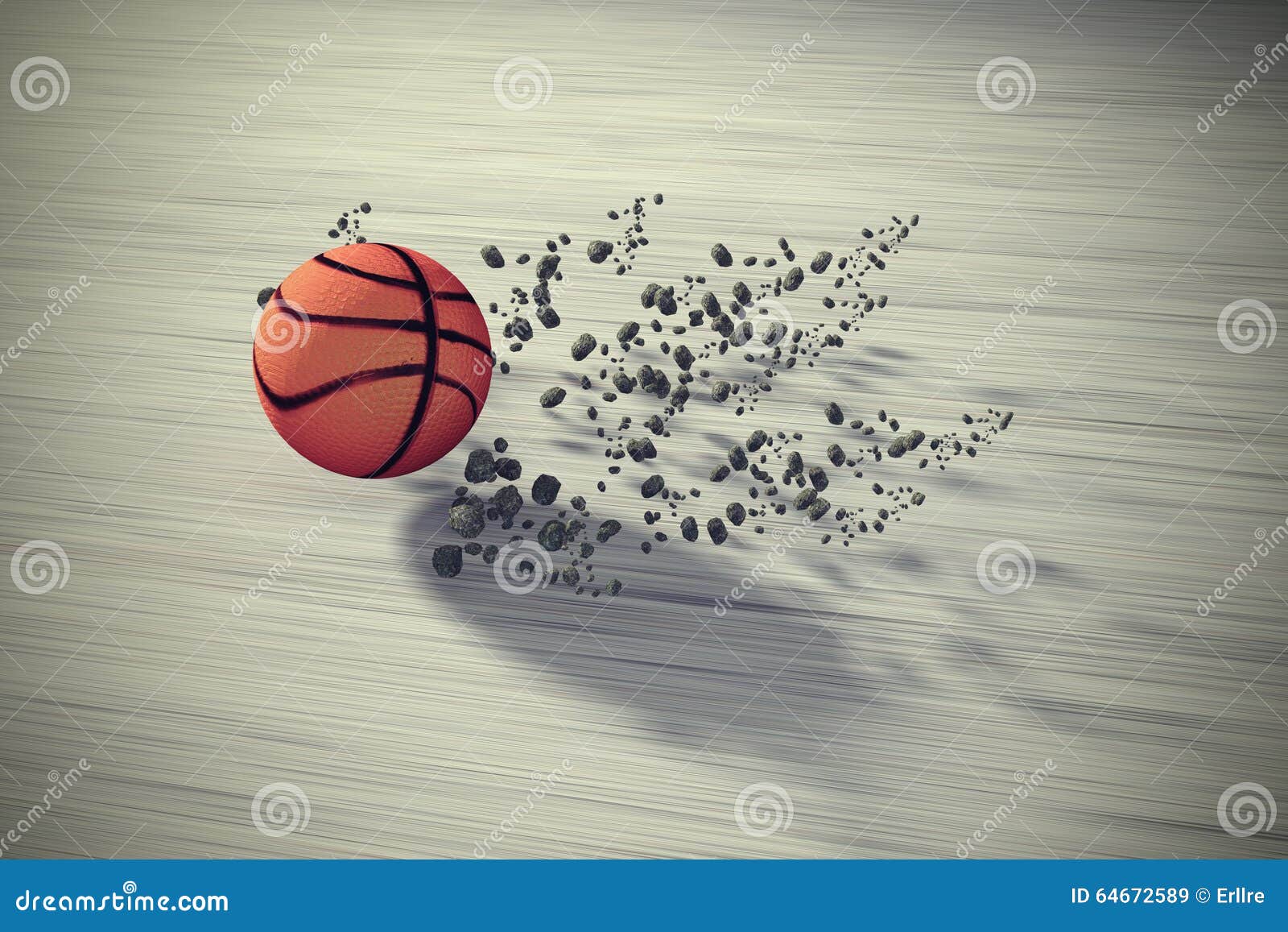 Fast rolling basketball stock illustration. Illustration of action ...
